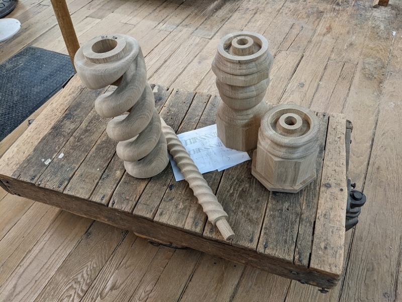 Case Study: Stained White Oak Newel Posts | Arnold Wood Turning