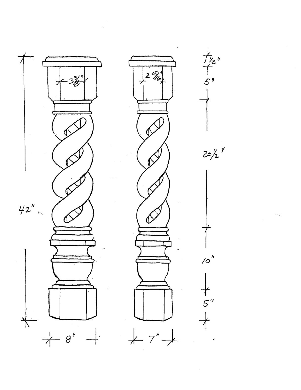 Case Study: Stained White Oak Newel Posts | Arnold Wood Turning