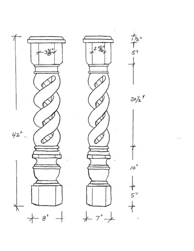 Case Study: Stained White Oak Newel Posts | Arnold Wood Turning